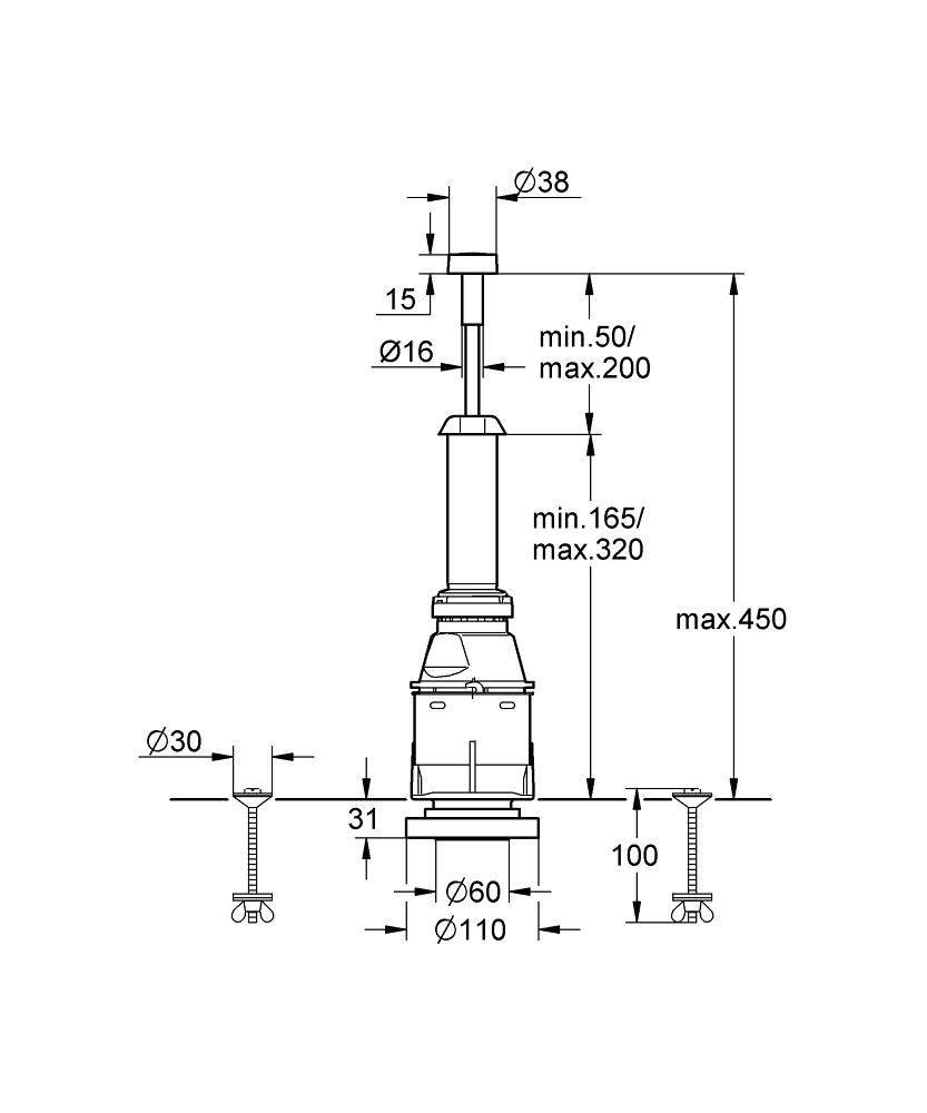 Soupape d évacuation Servo GROHE