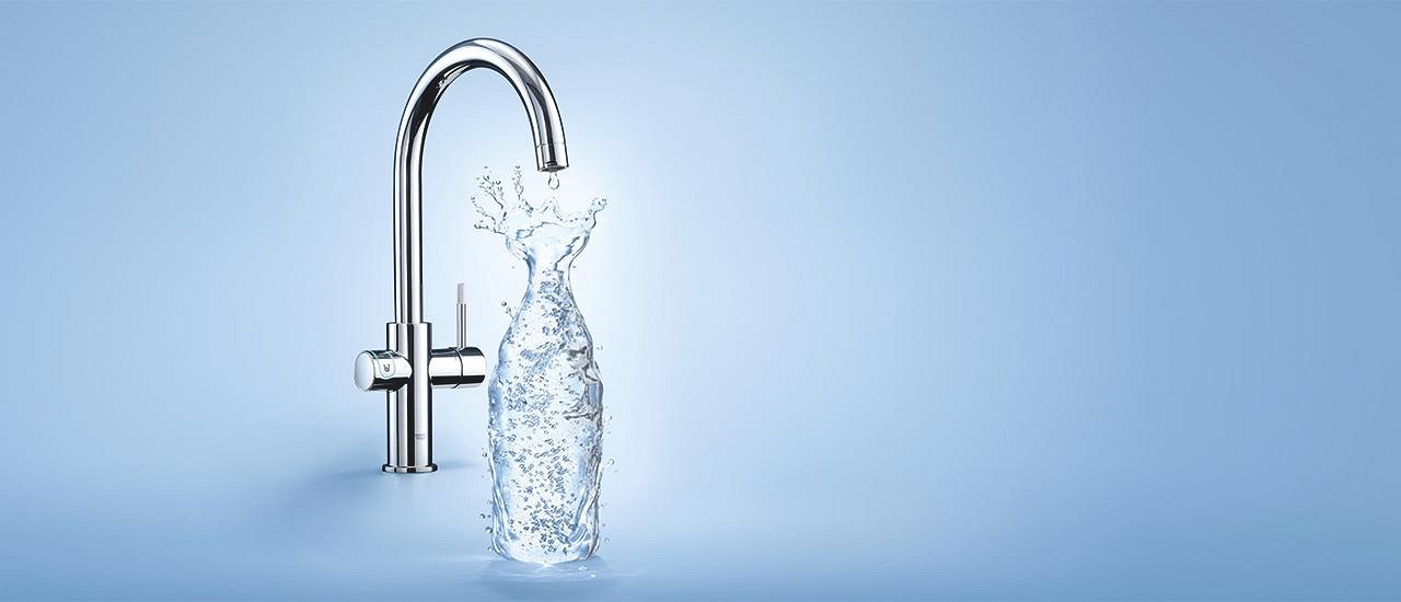 Luksuzne kopalniške pipe, glave za tuš in kuhinjske mešalne pipe | GROHE