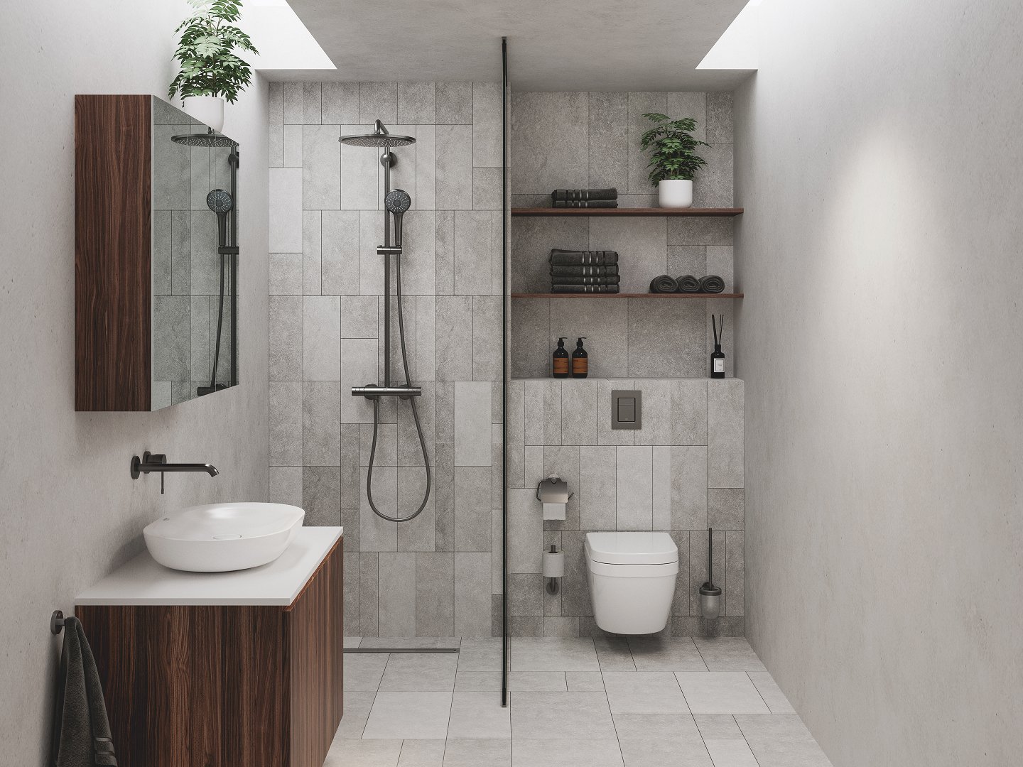 GROHE Hard Graphite – Gebürstete Oberfläche für urbane Eleganz im Bad ...