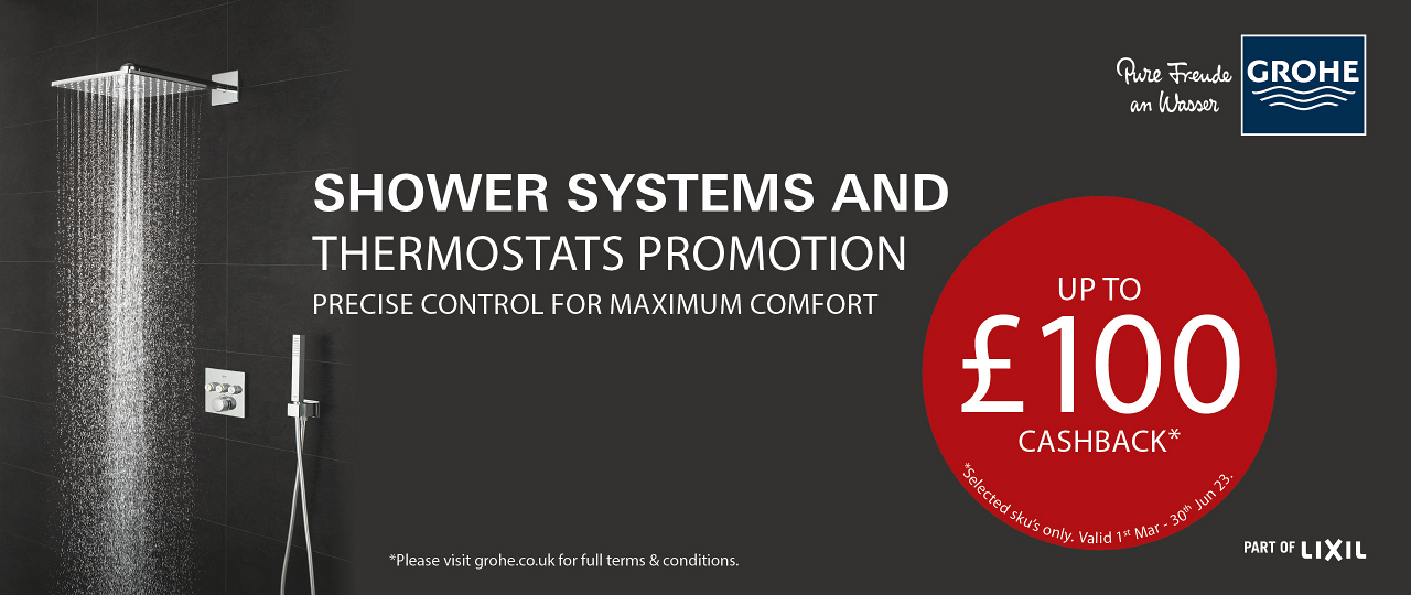 Grohe Grohtherm Perfect Shower Set Square With Tempesta 210 Shower Head ...