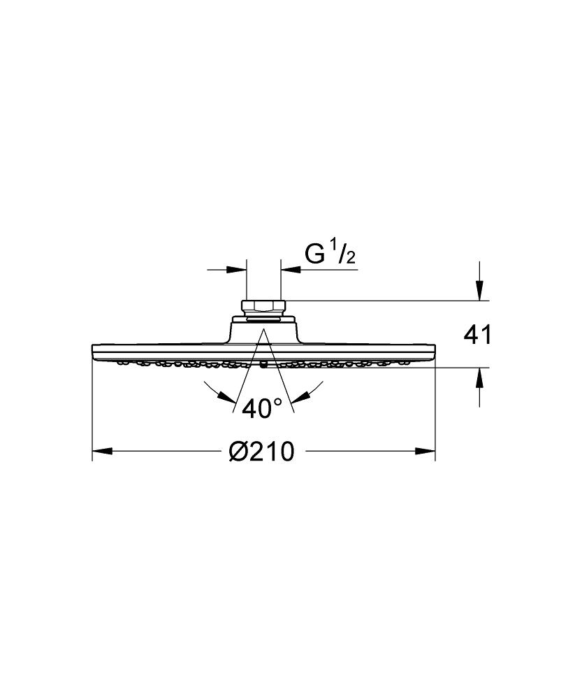 高仪安渡斯 210 头顶花洒 | 德国高仪中国官方网站