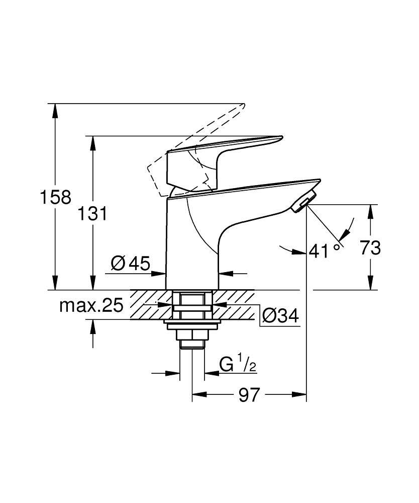 BauEdge Cold water one-handle tap 1/2″ | GROHE