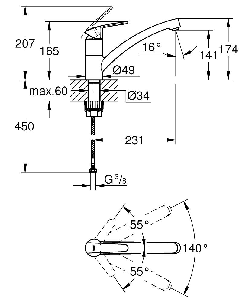 Start Clova Single-lever sink mixer 1/2″ | GROHE
