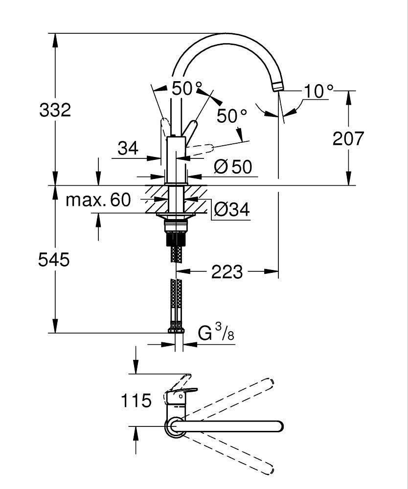 Start Clova Monocomando de lava-louça 1/2″ | GROHE - Grohe AG Company Page