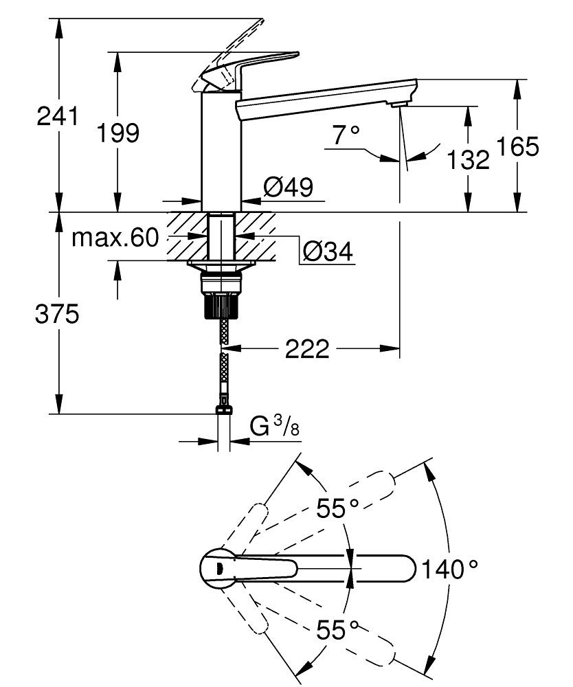 Start Clova Miscelatore monocomando per lavello | GROHE