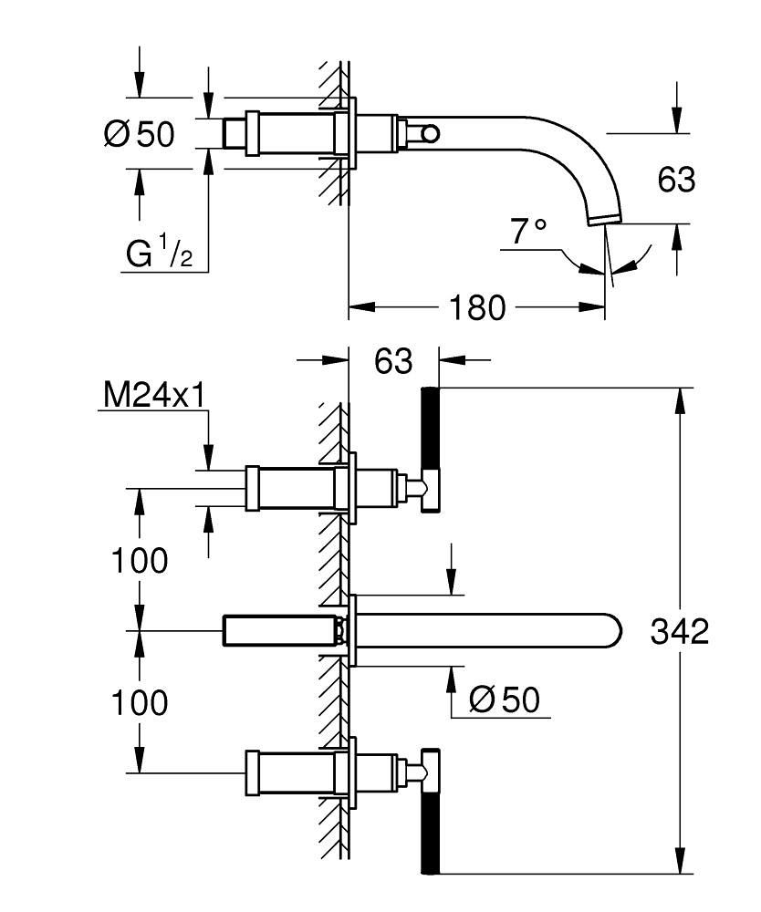 Atrio Private Collection 3-hole basin mixer M-Size | GROHE