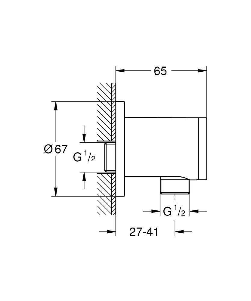 bimstore - Grohe - Shower Rail and Union (28671001)