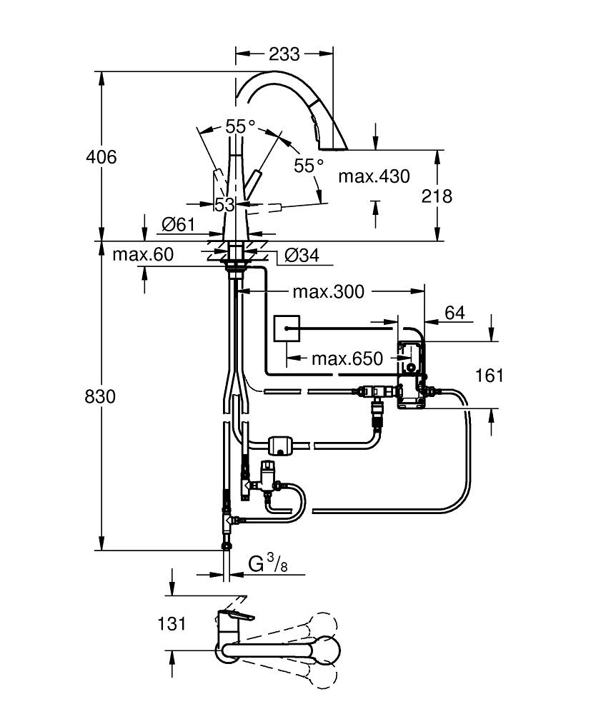 Zedra Touch Electronic single-lever sink mixer 1/2″ | GROHE