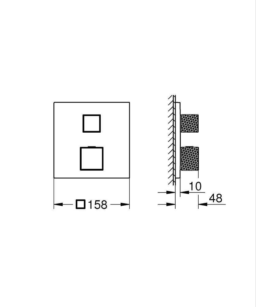 Allure Brilliant Thermostat-Brausebatterie mit integrierter 2-Wege ...
