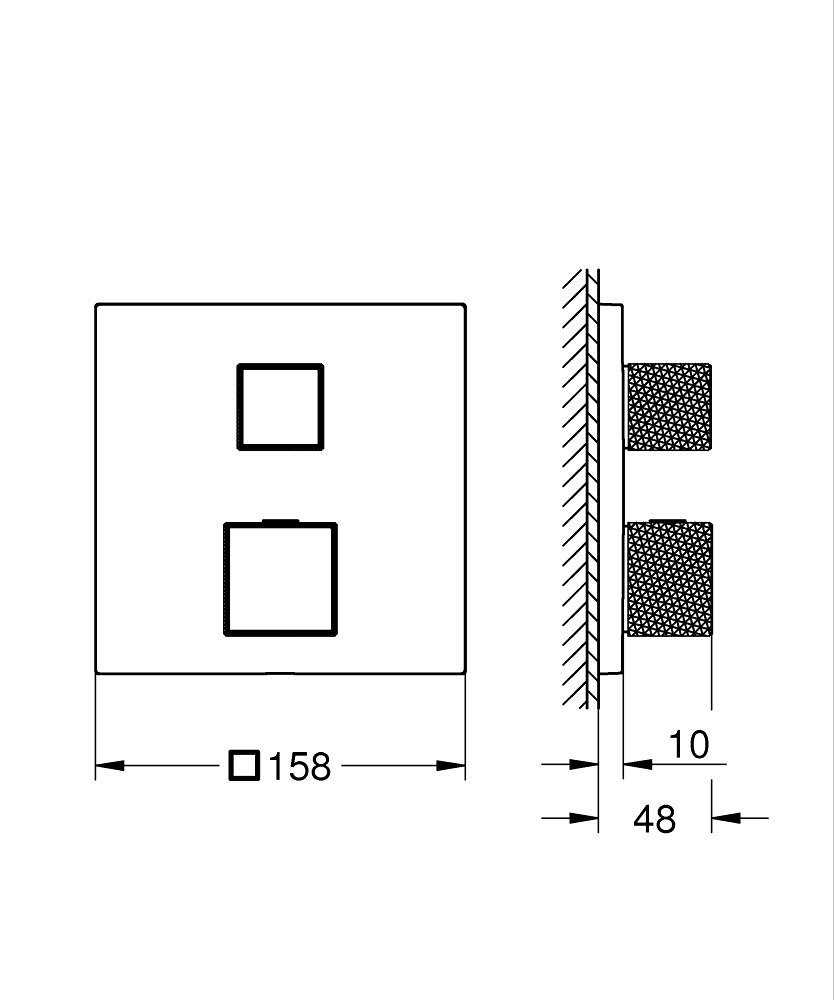 Allure Brilliant Thermostat-Brausebatterie mit integrierter 2-Wege ...
