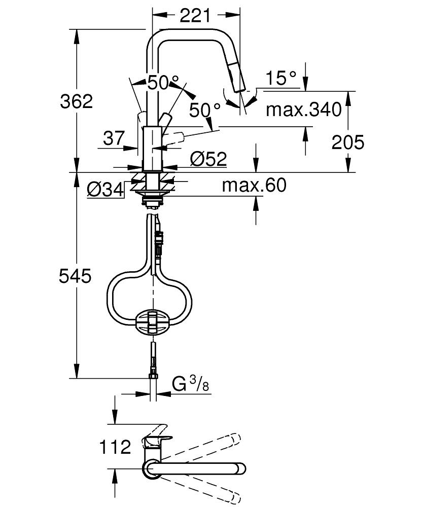 Eurosmart Single-lever sink mixer 1/2″ | GROHE