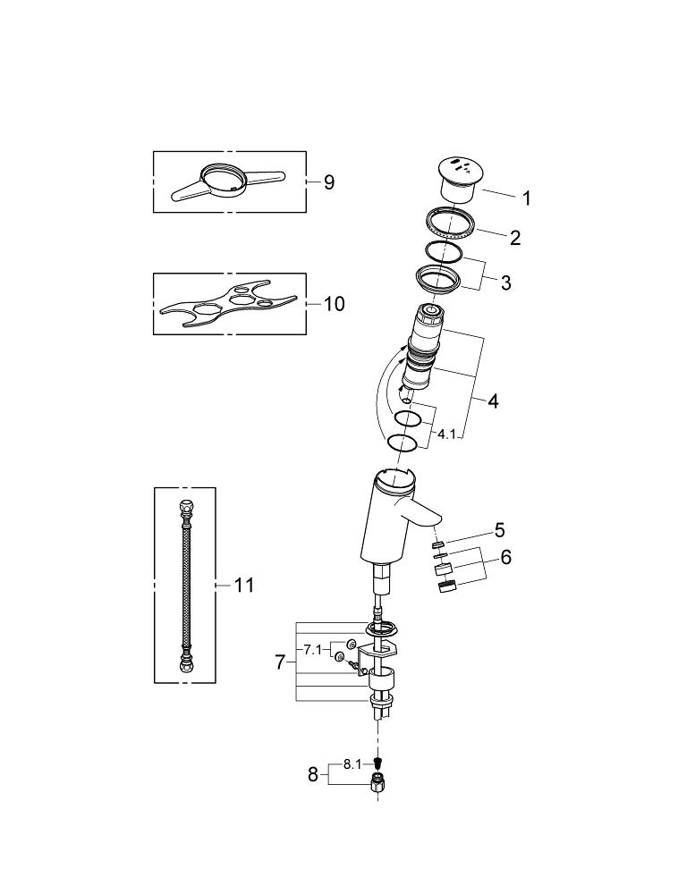 Contromix Public Self-closing basin tap 1/2″ without mixing device ...