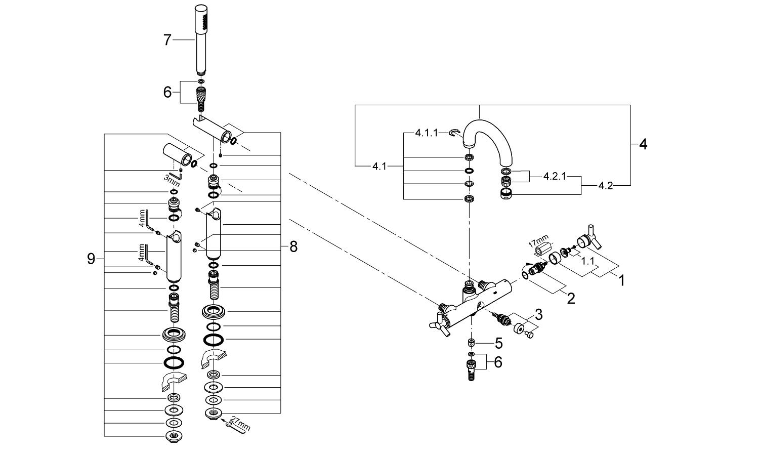 Atrio Bath mixer 1/2″ | GROHE