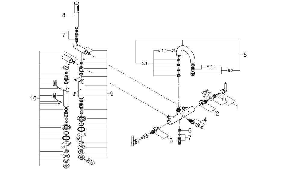 Atrio Bath mixer 1/2″ | GROHE