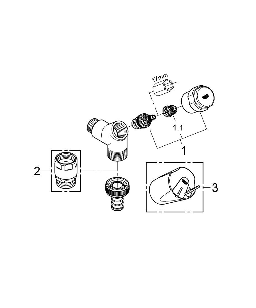 Aansluitventiel 1/2″ | GROHE