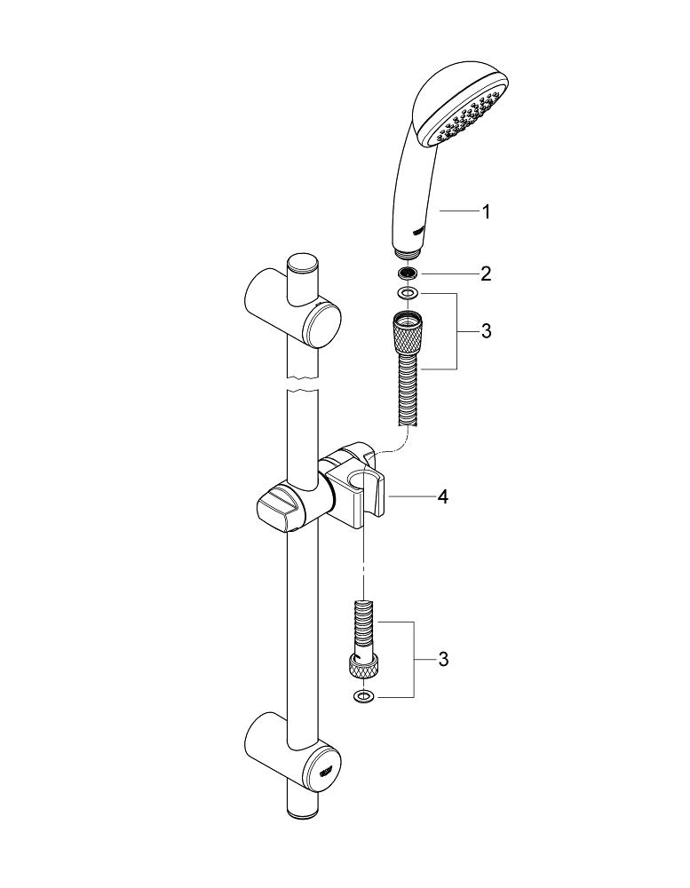 维达利天德 90 花洒杆组合，1种喷洒模式 | 德国高仪中国官方网站