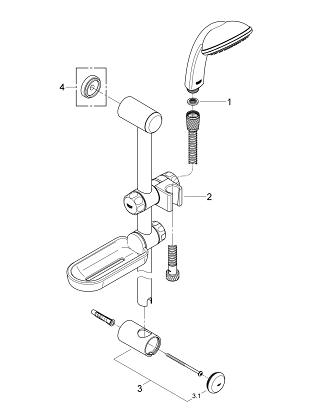Tempesta 100 Trio Shower Rail Set 3 sprays | GROHE