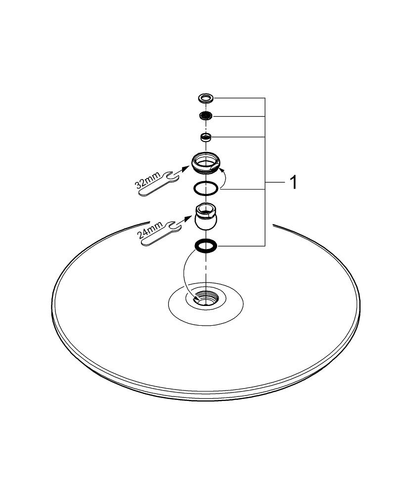 Rainshower Cosmopolitan 400 Head shower 1 spray | GROHE