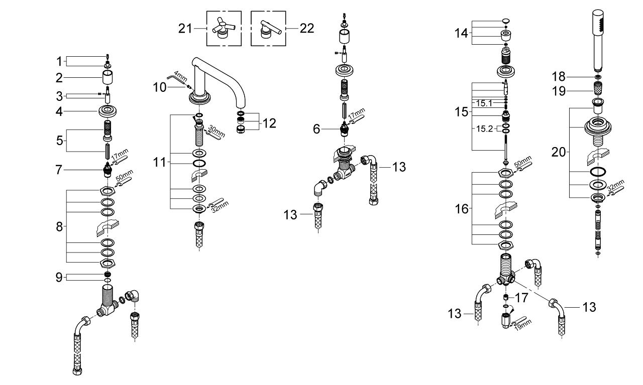 Atrio Five-hole bath combination | GROHE