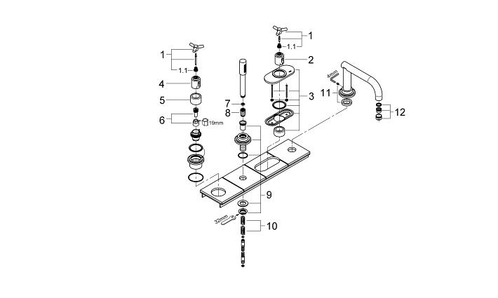 Atrio Four-hole bath combination | GROHE 官方網站
