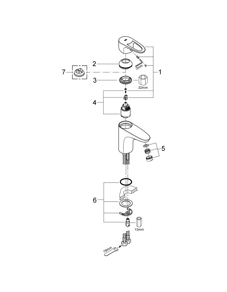 Europlus Single-lever basin mixer 1/2″ | GROHE 官方網站