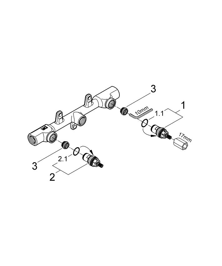 Two-handle mixer, concealed body | GROHE
