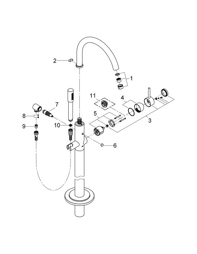 Atrio Single-lever bath mixer 1/2″ floor mounted | GROHE 官方網站