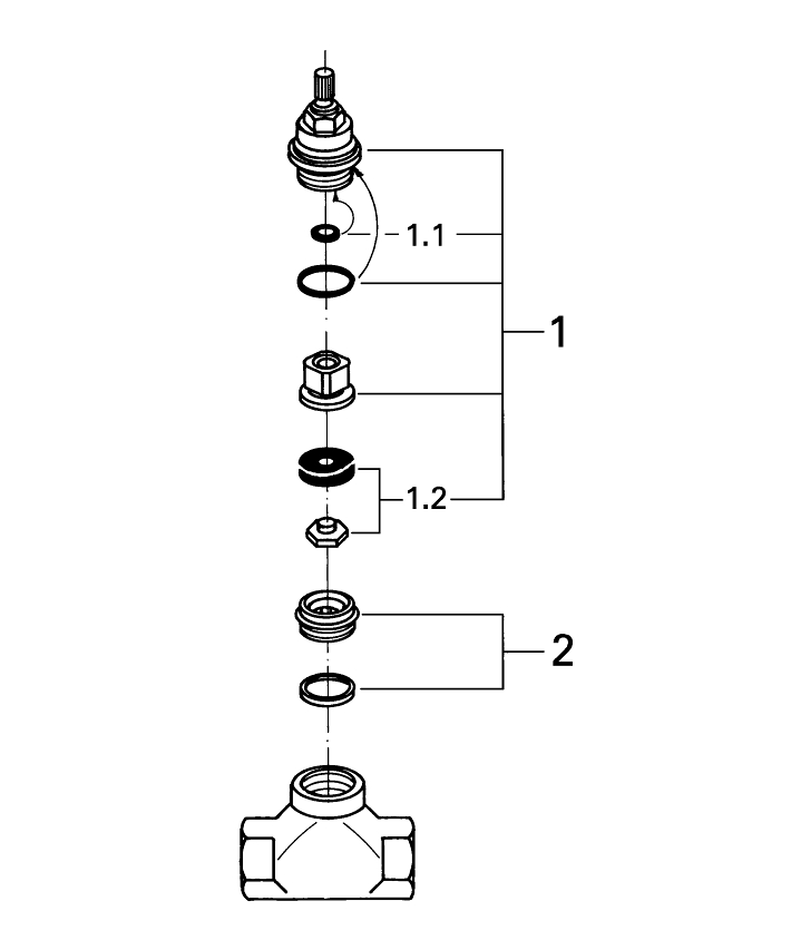 Concealed valve 3/4″ | GROHE