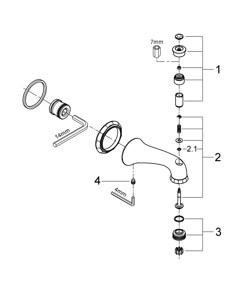 肯辛顿 浴缸出水口，带分水器 | 德国高仪中国官方网站