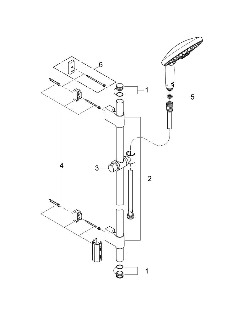 Rainshower Classic 160 Shower rail set 4 sprays | GROHE 官方網站