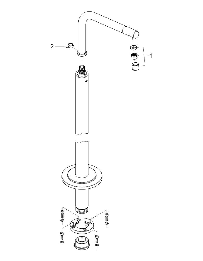 Atrio خلاط بانيو، مثبت على الأرض | GROHE