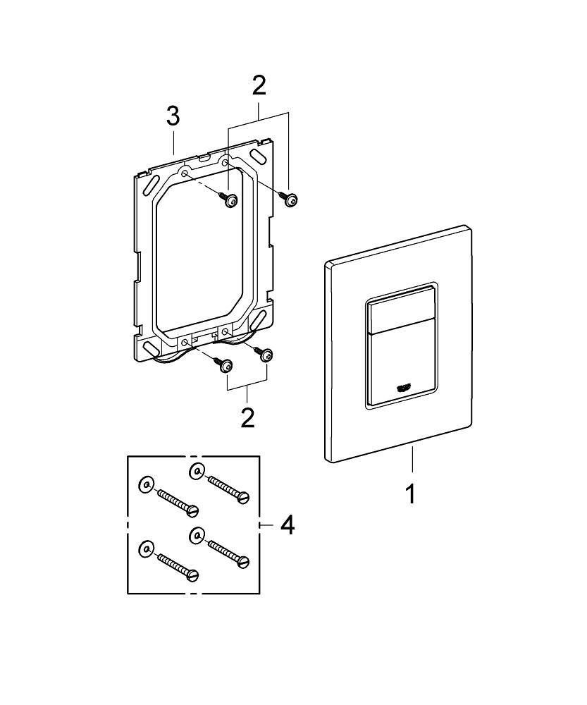 Skate Cosmopolitan Flush plate | GROHE