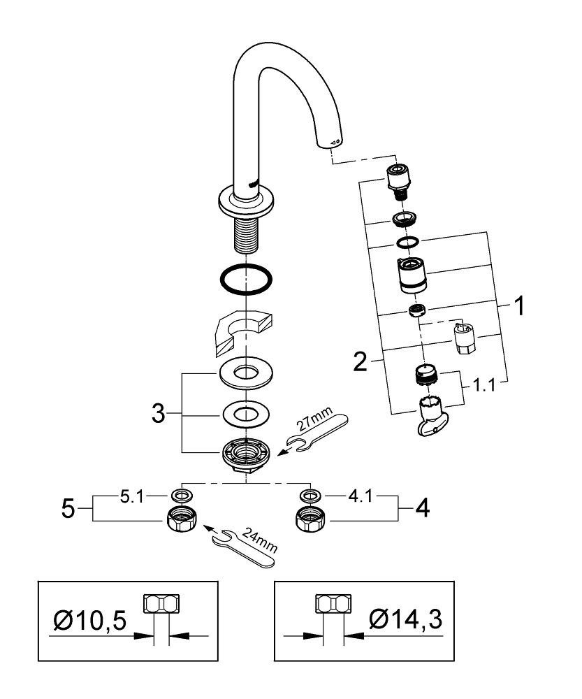 Universal pillar tap 1/2″ | GROHE