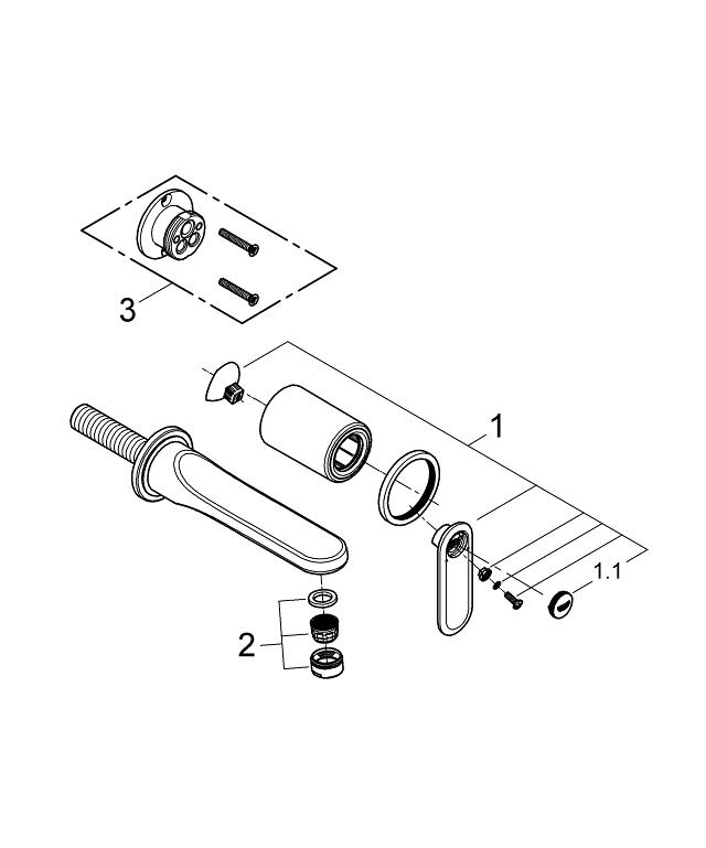 Veris Two-hole basin mixer S-Size | GROHE