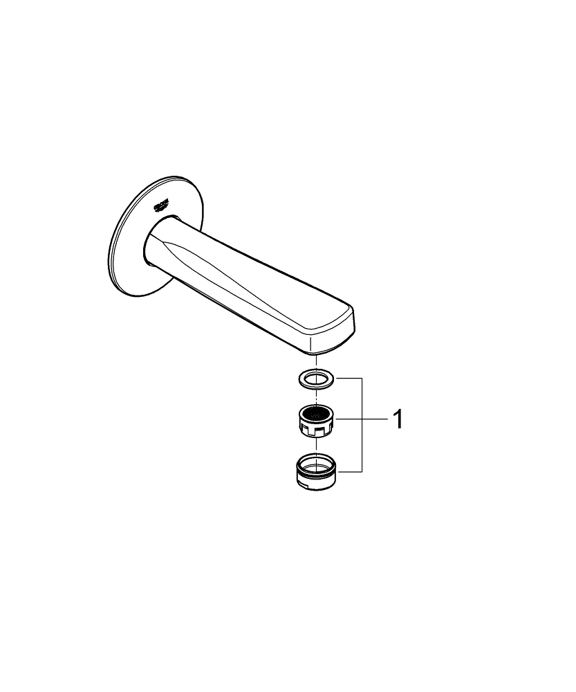BauContemporary Bath spout | GROHE