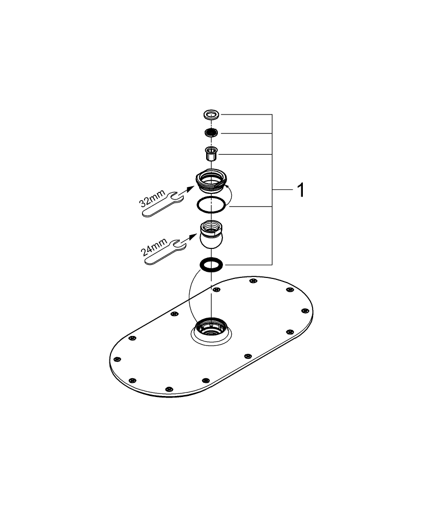 Rainshower Veris 300 Head shower 1 spray | GROHE