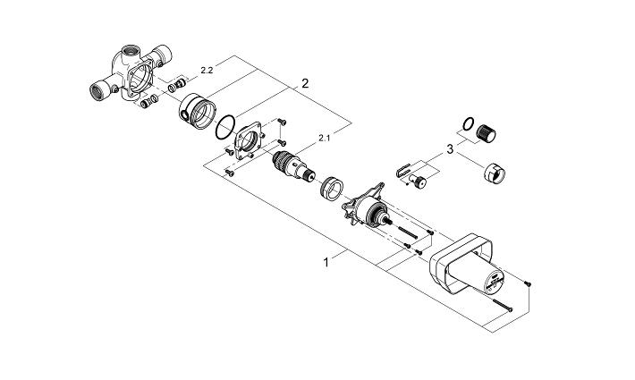 Grohtherm 3/4″ thermostat rough-in valve | GROHE