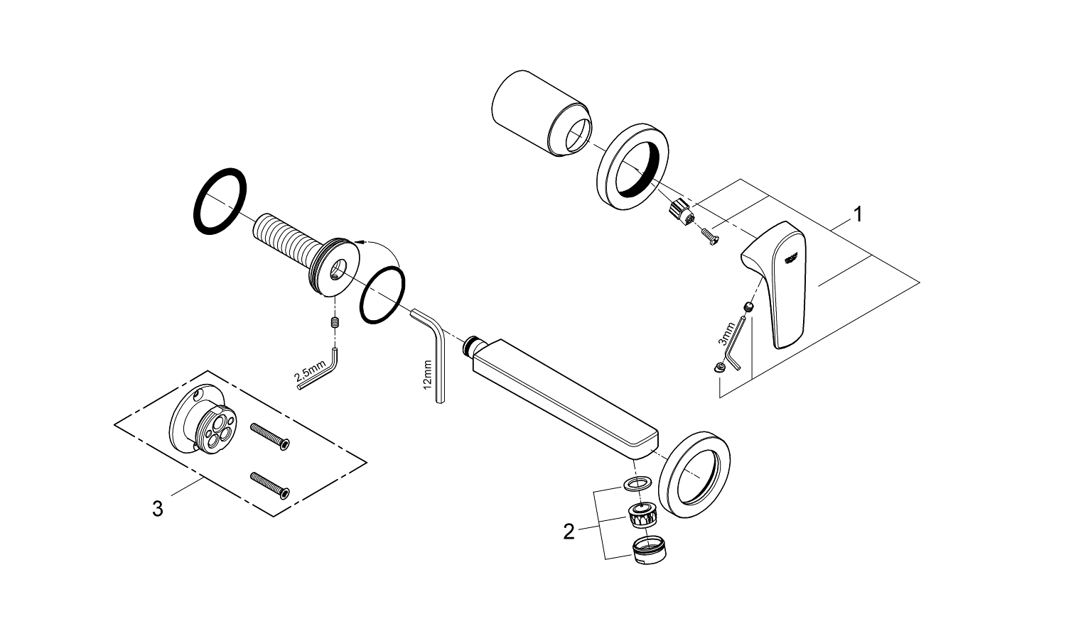BauFlow Two-hole basin mixer | GROHE