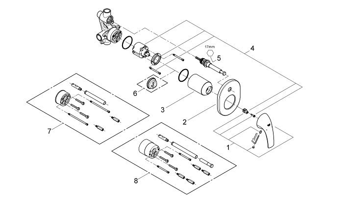 GROHE BauCurve Single-lever bath mixer | GROHE