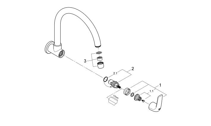 GROHE BauCurve Sink tap 1/2″ | GROHE 官方網站