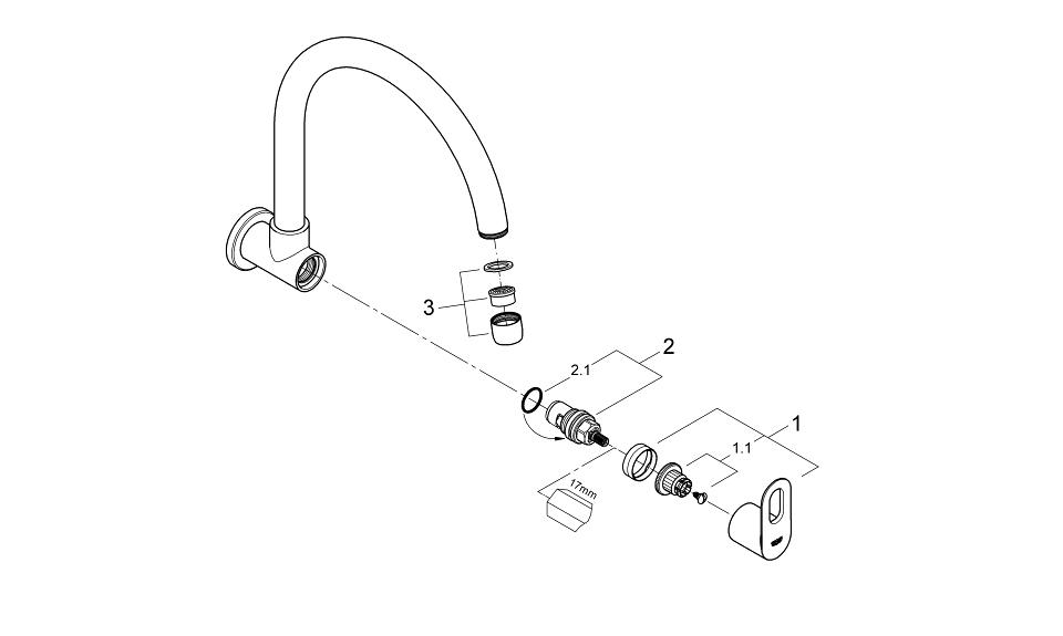BauLoop Sink tap 1/2″ | GROHE
