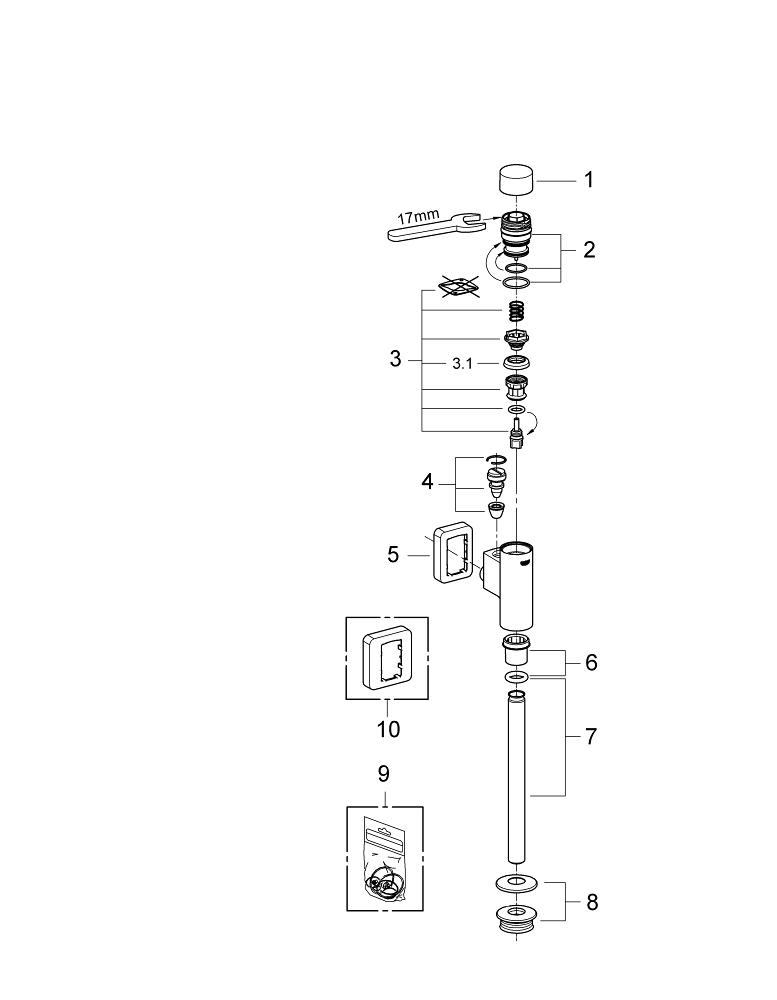 Rondo Flush valve for urinal | GROHE