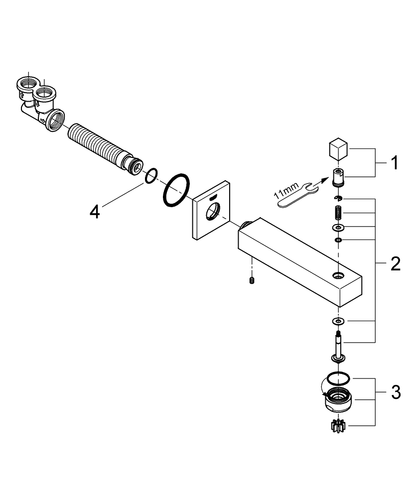 Eurocube Bath spout | GROHE