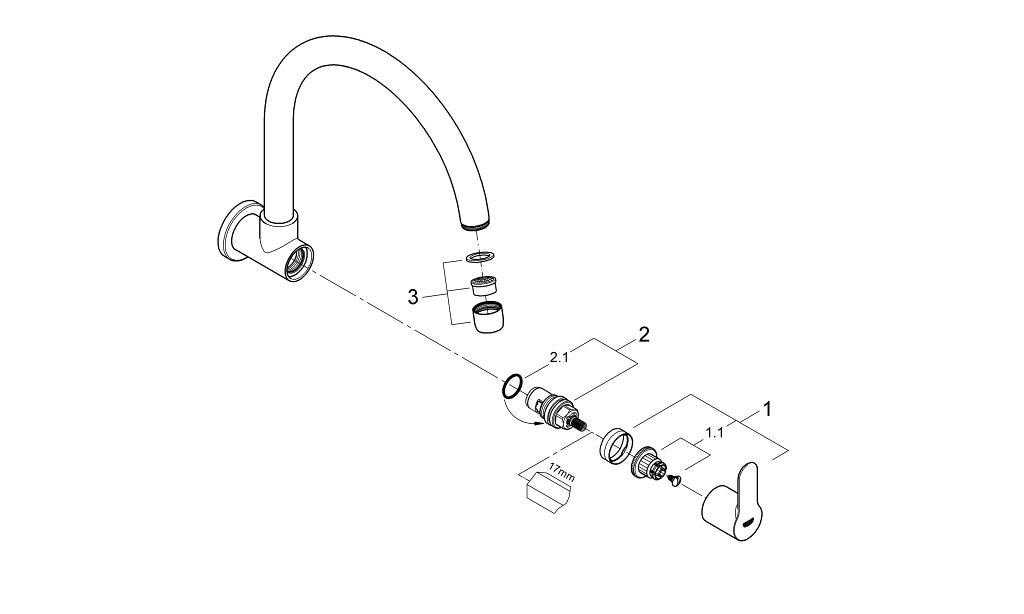 BauEdge Sink tap 1/2″ | GROHE