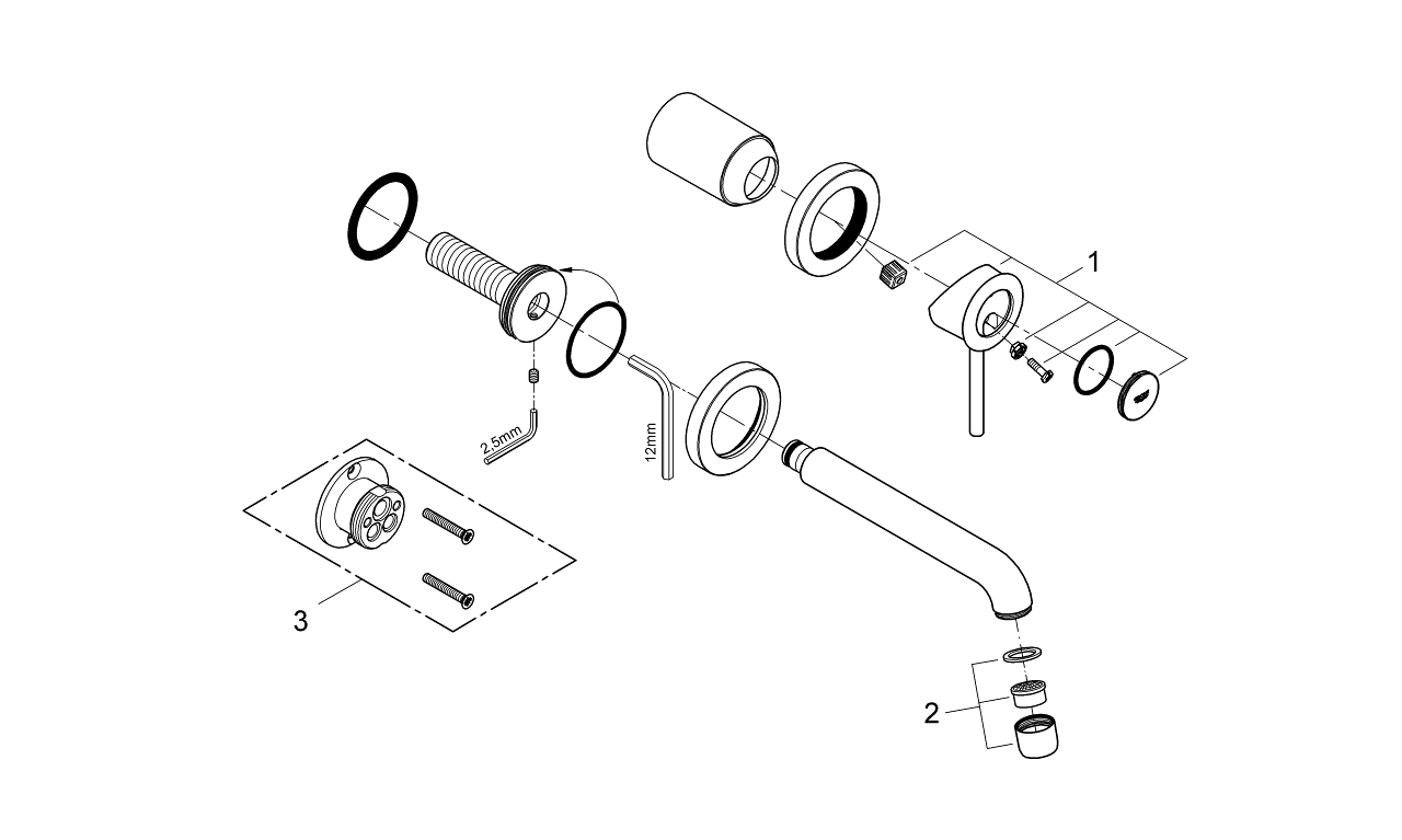GROHE BauClassic 2-hole basin mixer | GROHE