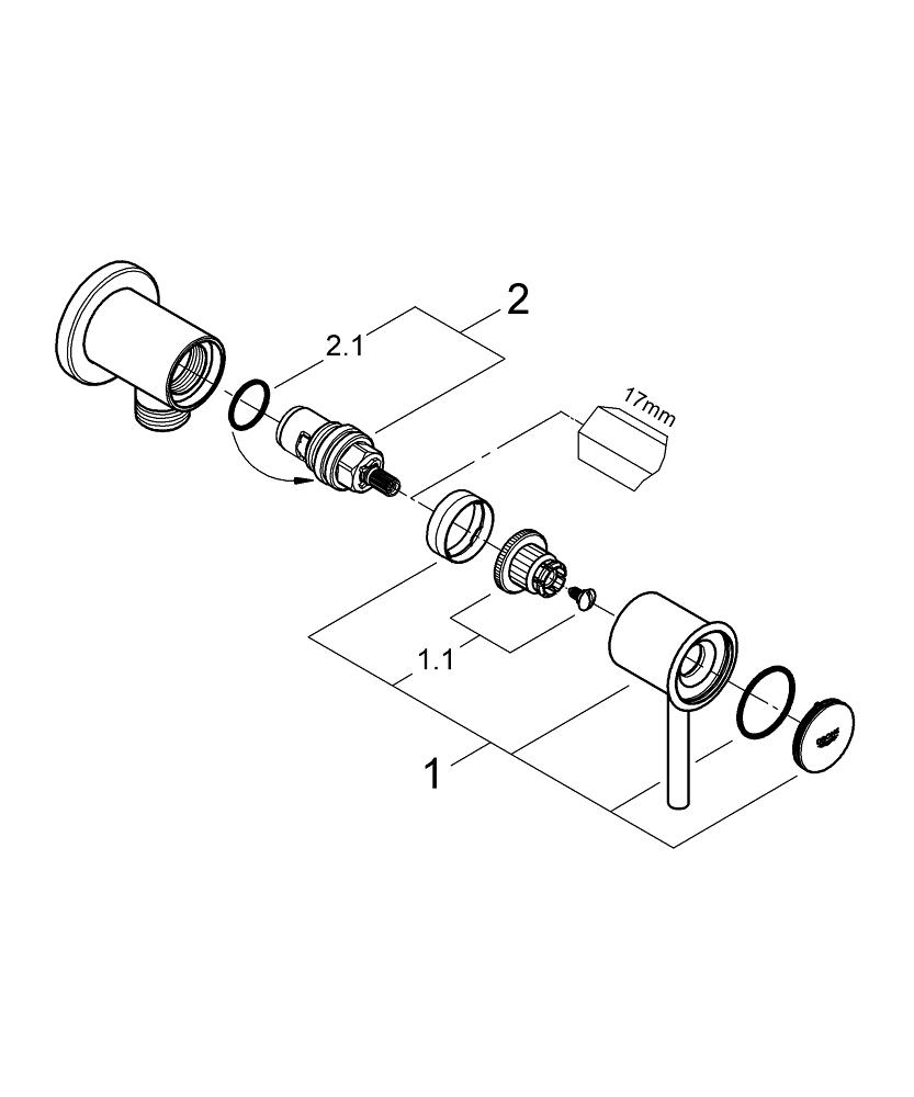 GROHE BauClassic Shower valve 1/2″ | GROHE 官方網站