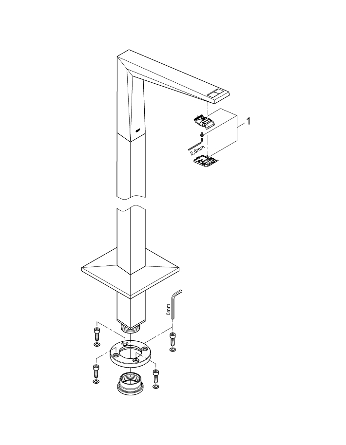 Allure Brilliant Bath spout, floor mounted | GROHE