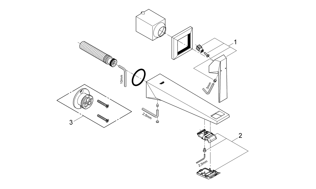 Allure Brilliant خلاط حوض بفتحتين مقاس متوسط | GROHE