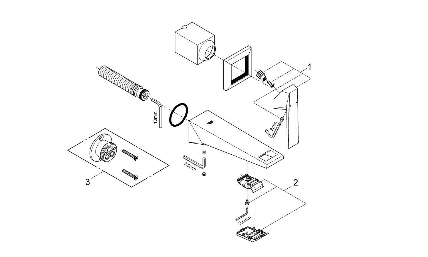 Allure Brilliant Monomando de lavabo mural 1/2″ Tamaño S | GROHE