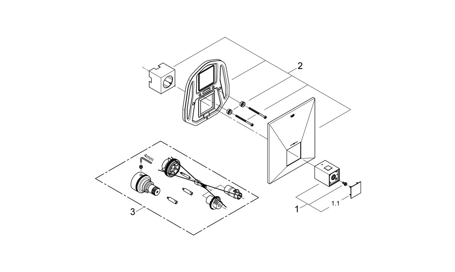 Allure Brilliant خلاط ترموستاتي مركزي | GROHE
